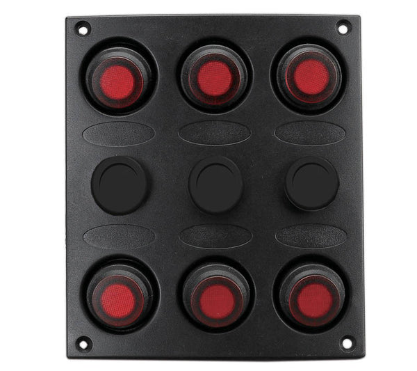 SWITCH PANEL,BLACK 6 GANG – Victory Products
